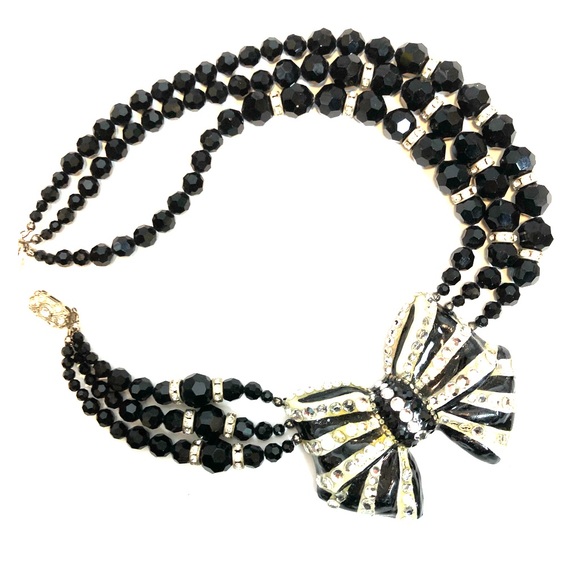 Jewelry | Vintage Multi Strand Necklace With Bow | Poshmark